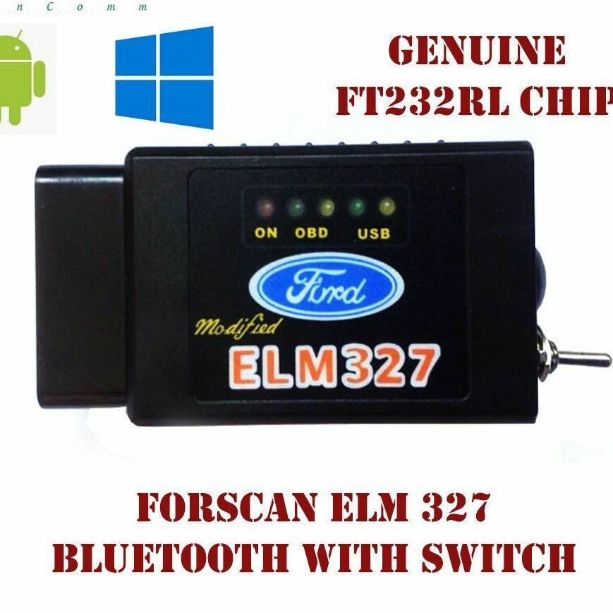 Forscan Elm327 Bluetooth/Wireless Switch Can Bus Scanner Diagnostic FO ...