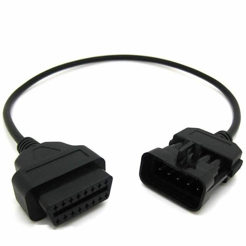 10 pin to 16 pin OBDII Female Auto Car DLC Adapter Cable For Opel Vaux ...